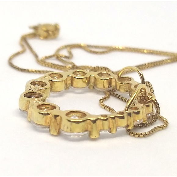 DL | Jewelry | Open Circle Cz In Gold On Silver Vermiel | Poshmark